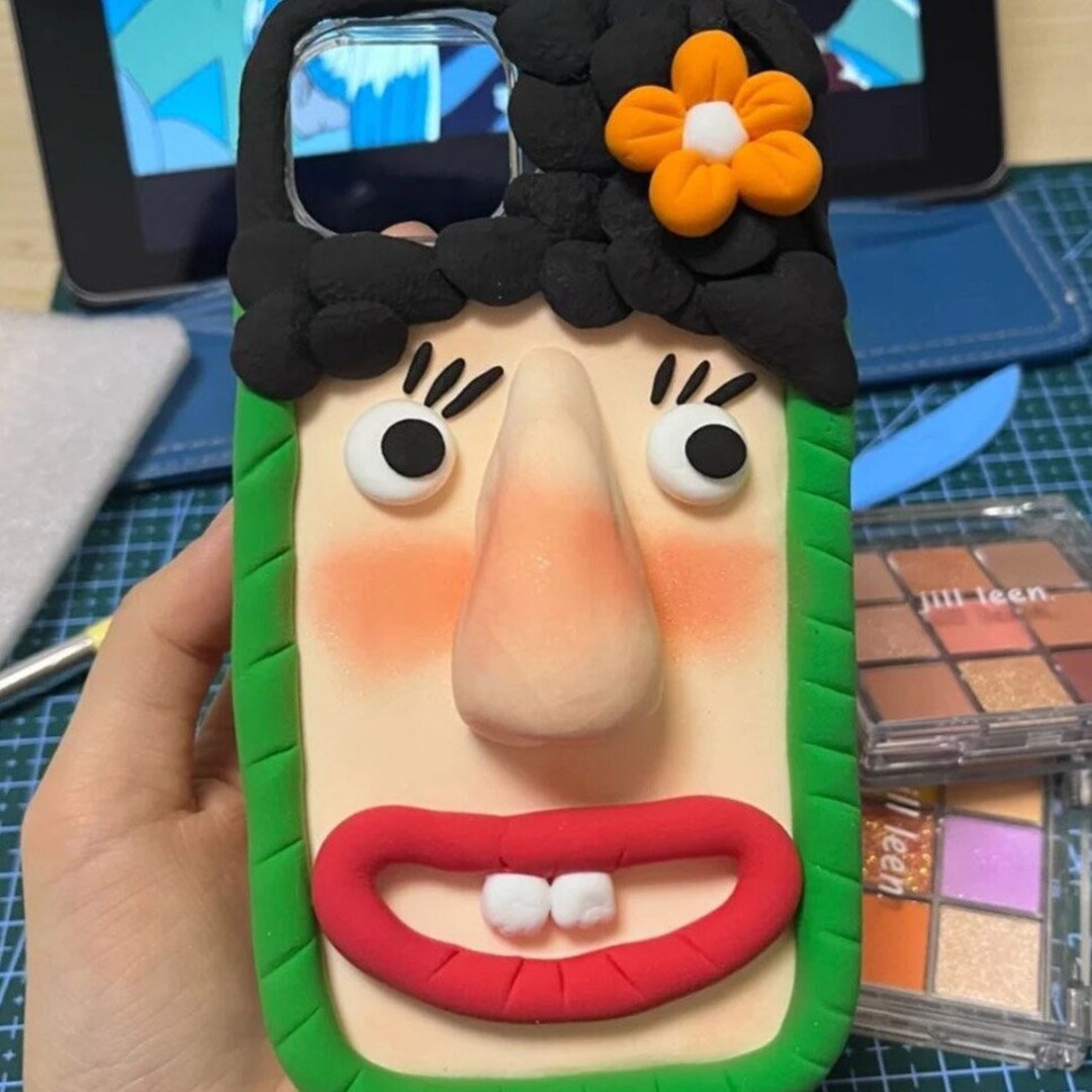 Wacky Ugly Crooked Gourd Face Clay Phone Case iPhone 14 13 12 11 Pro ...