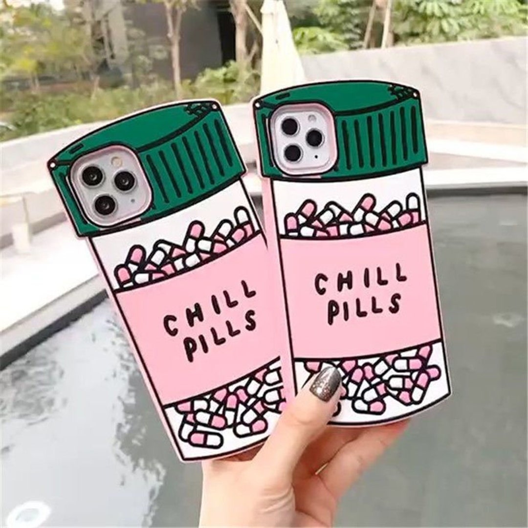 Funny Capsules Chill Pills iPhone 14 13 12 11 Pro Max Phone Case XS Max ...