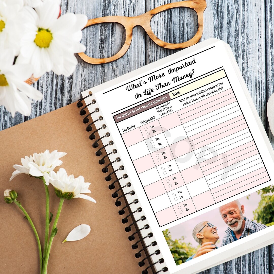 Daily Checklist, Life Enhancer Worksheet, Plan Ahead on How to Improve ...