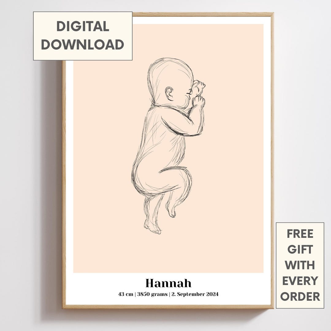 Custom Newborn Birth Poster | Printable Custom Birth Poster | Gift for ...