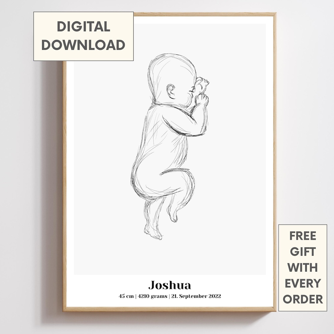Custom Newborn Birth Poster | Printable Custom Birth Poster | Gifted ...