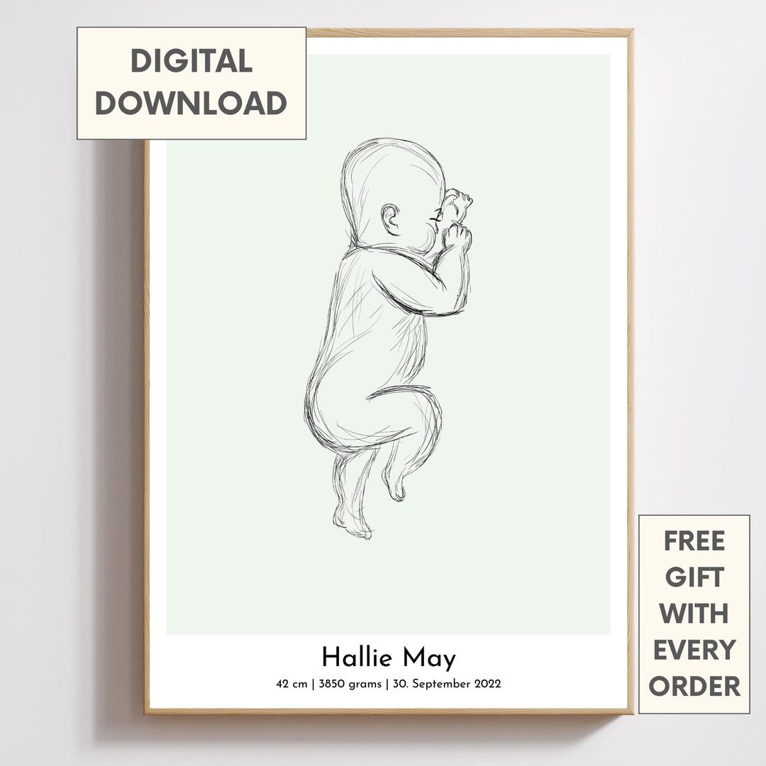 Custom Newborn Birth Poster | Printable Custom Birth Poster | Gift for ...