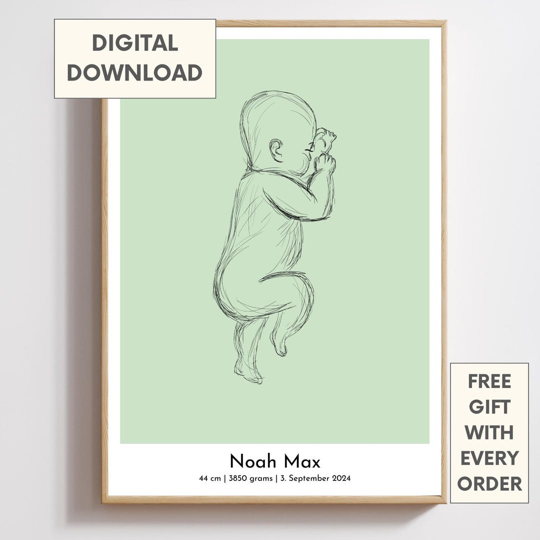 Custom Newborn Birth Poster | Printable Custom Birth Poster | Gifted ...