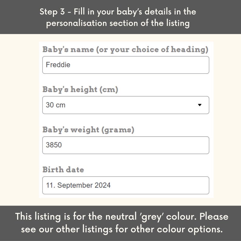 Custom Newborn Birth Poster | Printable Custom Birth Poster | Gifted ...