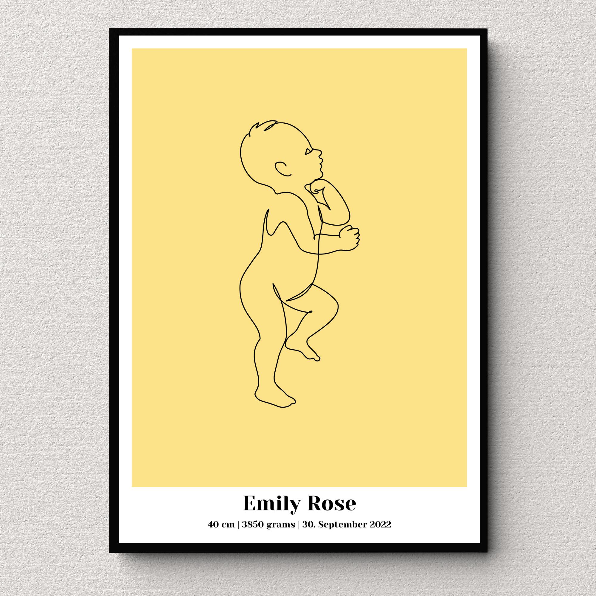 Printable Custom Birth Poster | Custom Newborn Birth Poster | Gifted ...