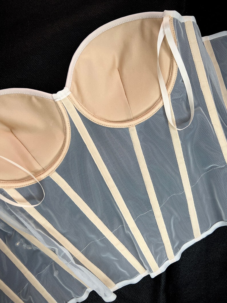 Stunning Transparent Corset Top Custom Mesh Bustier for a Unique Look ...