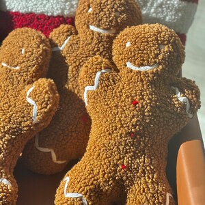Gingerbread Man Teddy Pillow, Gingerbread Man Pillow, Faux Fur ...