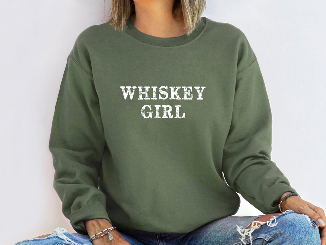Retro Whiskey Girl Sweatshirt, Whiskey Weather Sweater, Whiskey Drinker ...