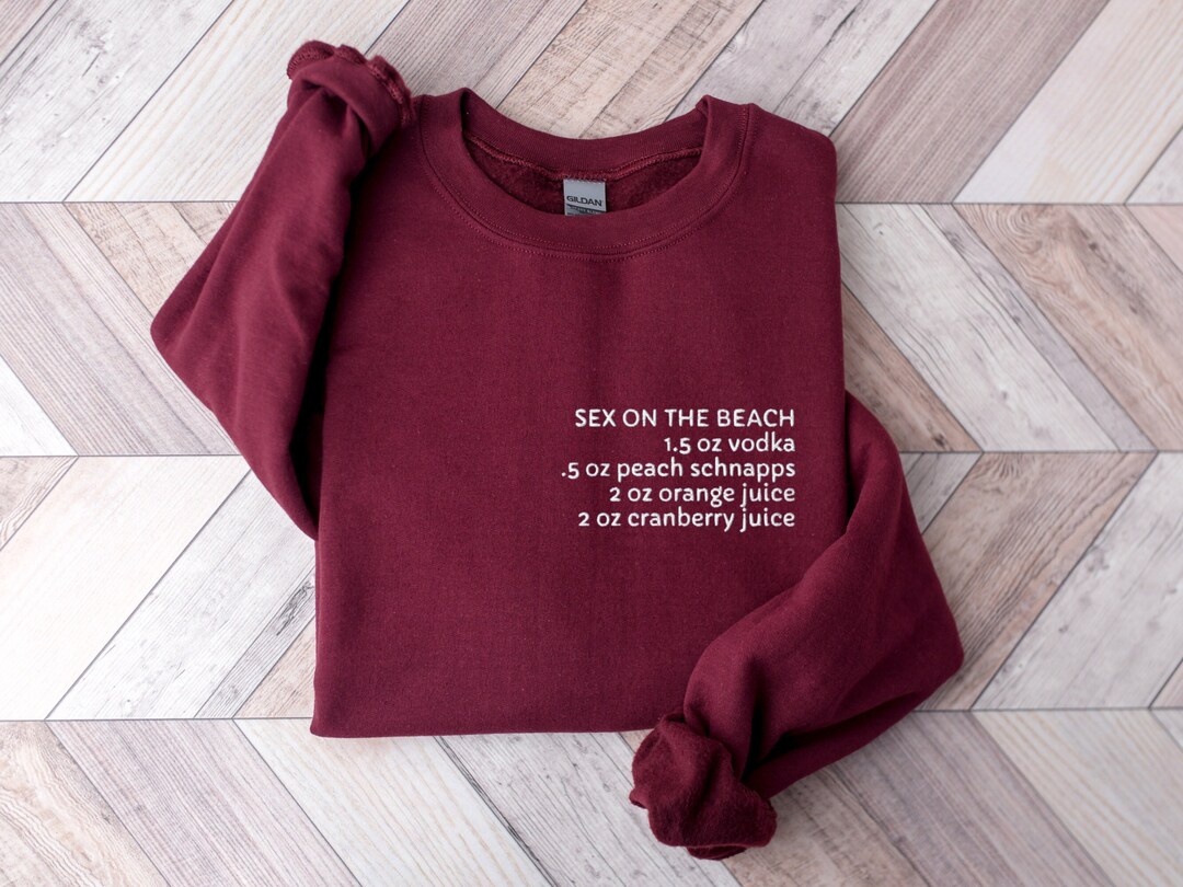 Custom Embroidered Drink Order Sweatshirt, Personalized Drink Recipe ...