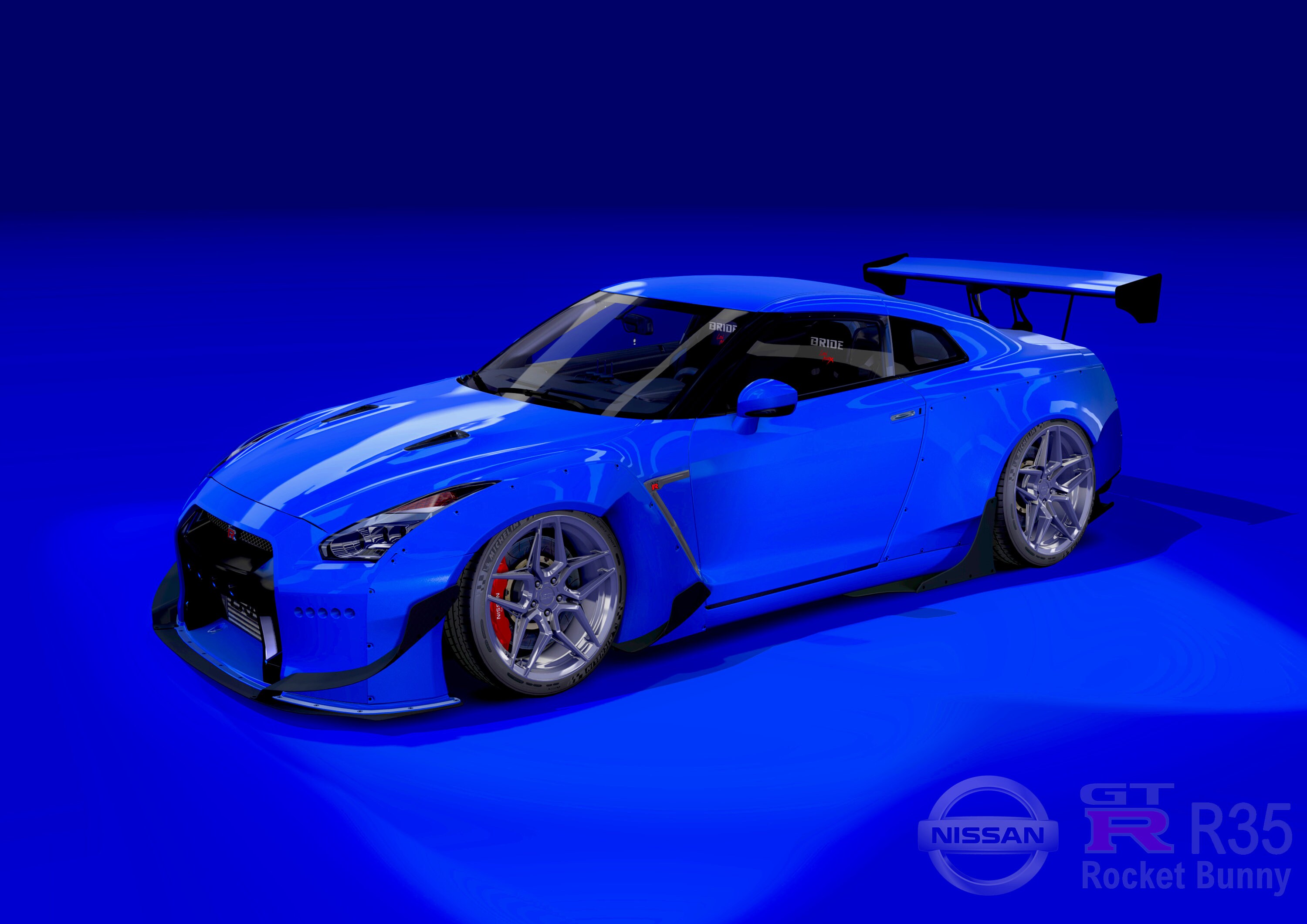 Nissan GT-R R35 Rocket Bunny Wide Body Automotive Wall Art. Printable ...