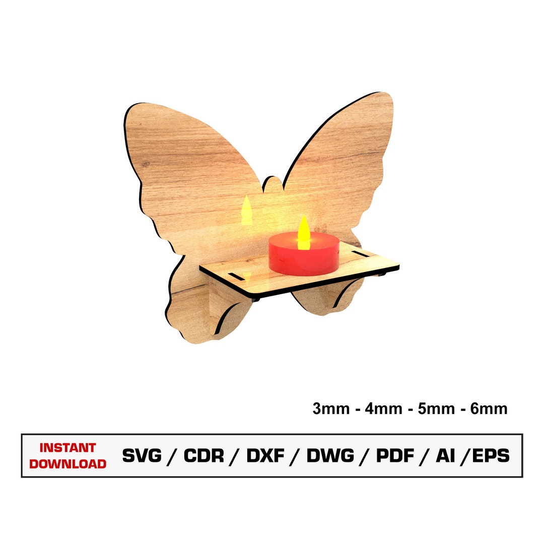 Shelf Laser Cut File SVG, Decorative Wall Shelf, Mini Wall Shelf ...