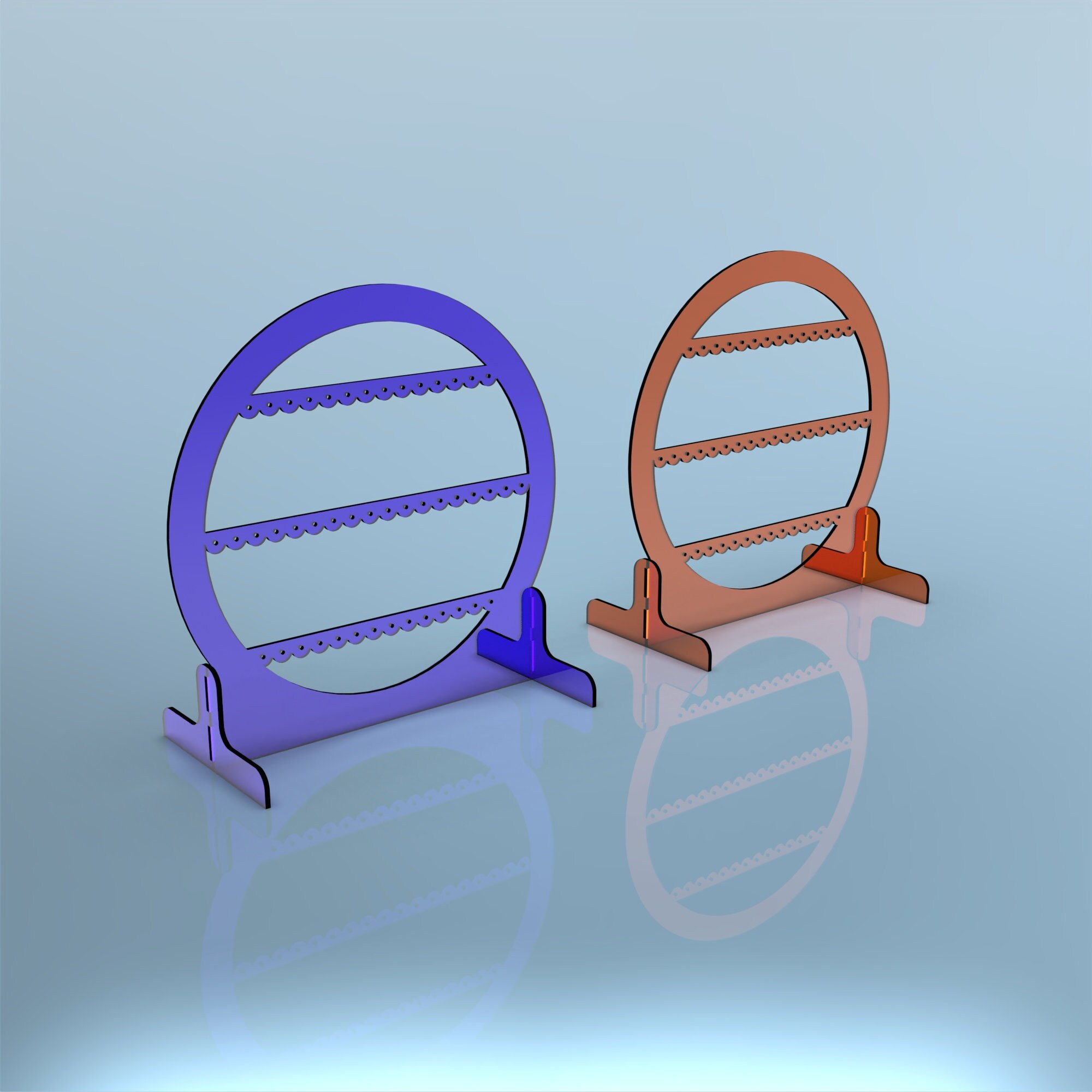 Earring Stand Laser Cut SVG Files, Earring Display, Laser Cut Files ...