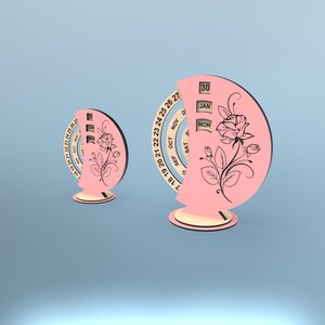 Perpetual Calendar Laser Cut File SVG, Desktop Calendar, Wood Calendars ...