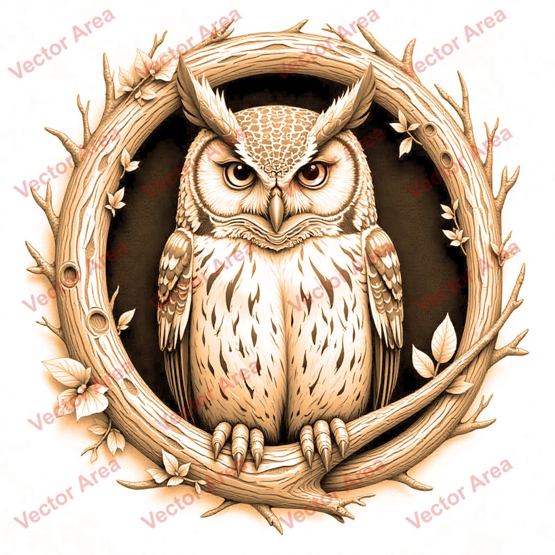Owl Laser Engraving File PNG, Owl Laser Engrave File, PNG Files for ...
