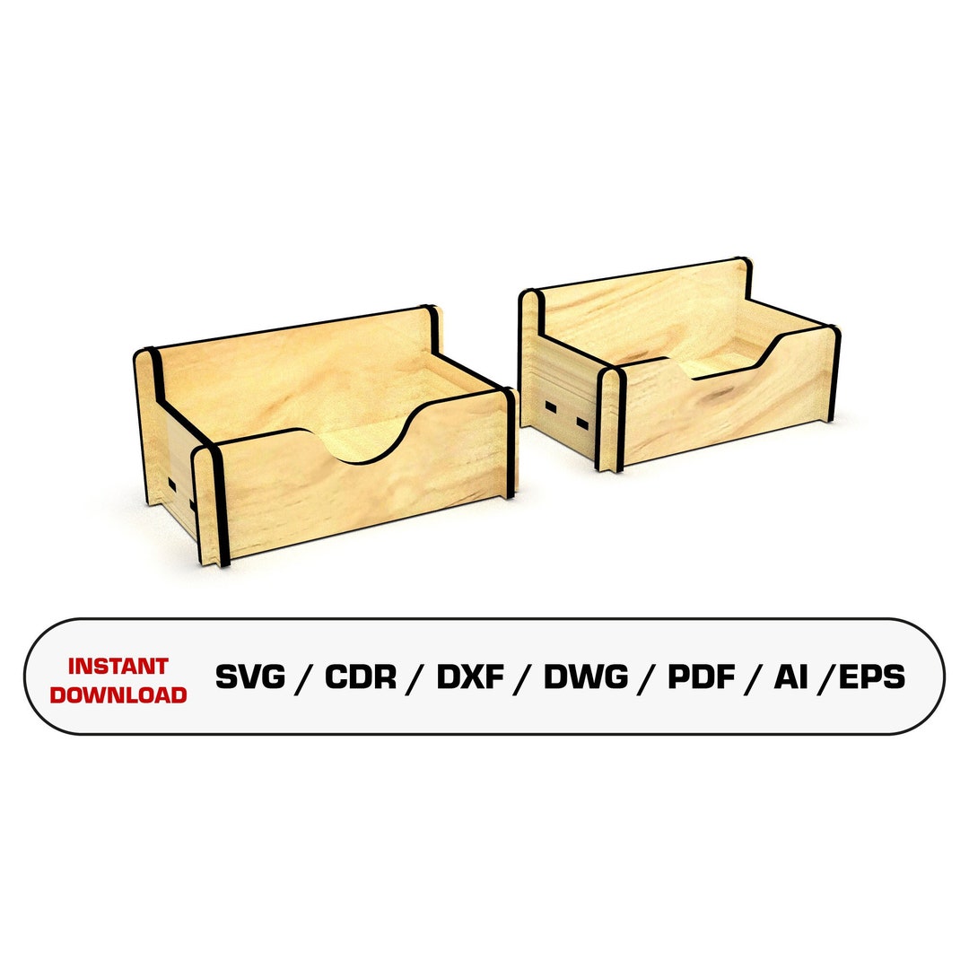 Business Card Holder Laser Cut Files Dxf Svg Pdf Laser Cut Files ...