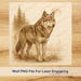 Wolf Laser Engraving File PNG, Wolf Laser Engrave File, PNG Files for ...