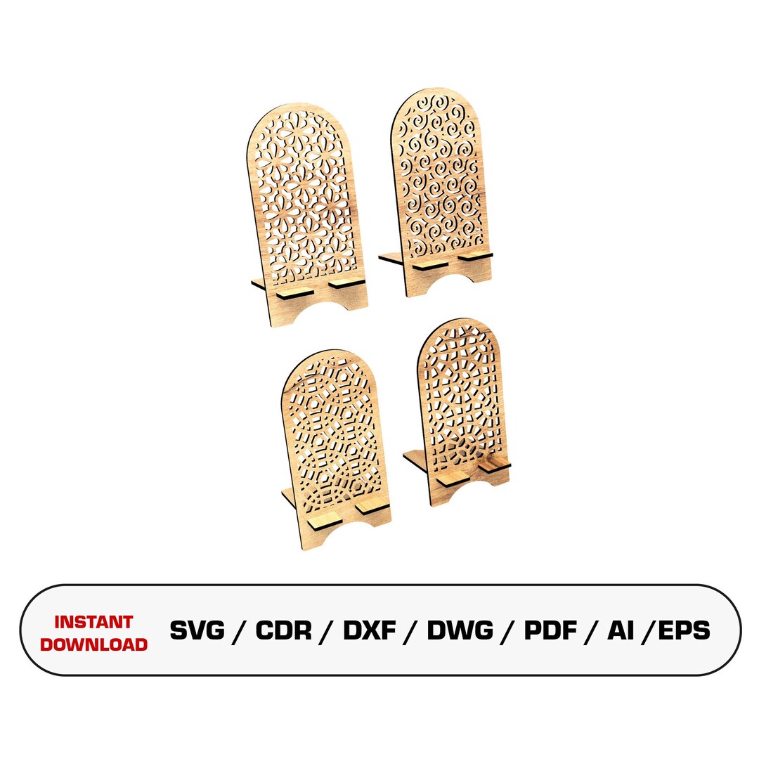 Phone Stand SVG Laser Cut File Laser Cut Phone Holder SVG - Etsy