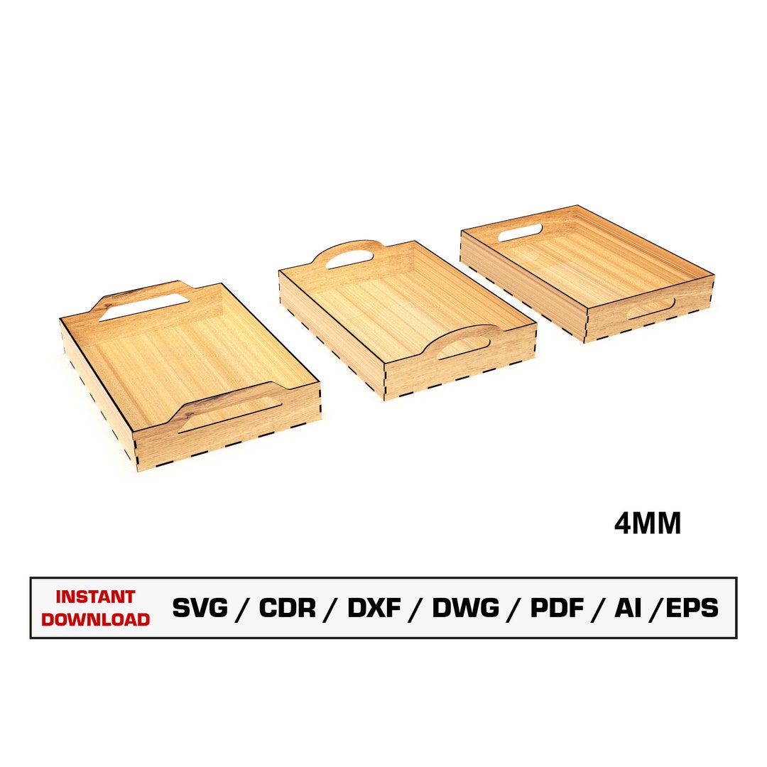 Wood Tray Laser Cut File SVG Tray Laser Cutting Template - Etsy
