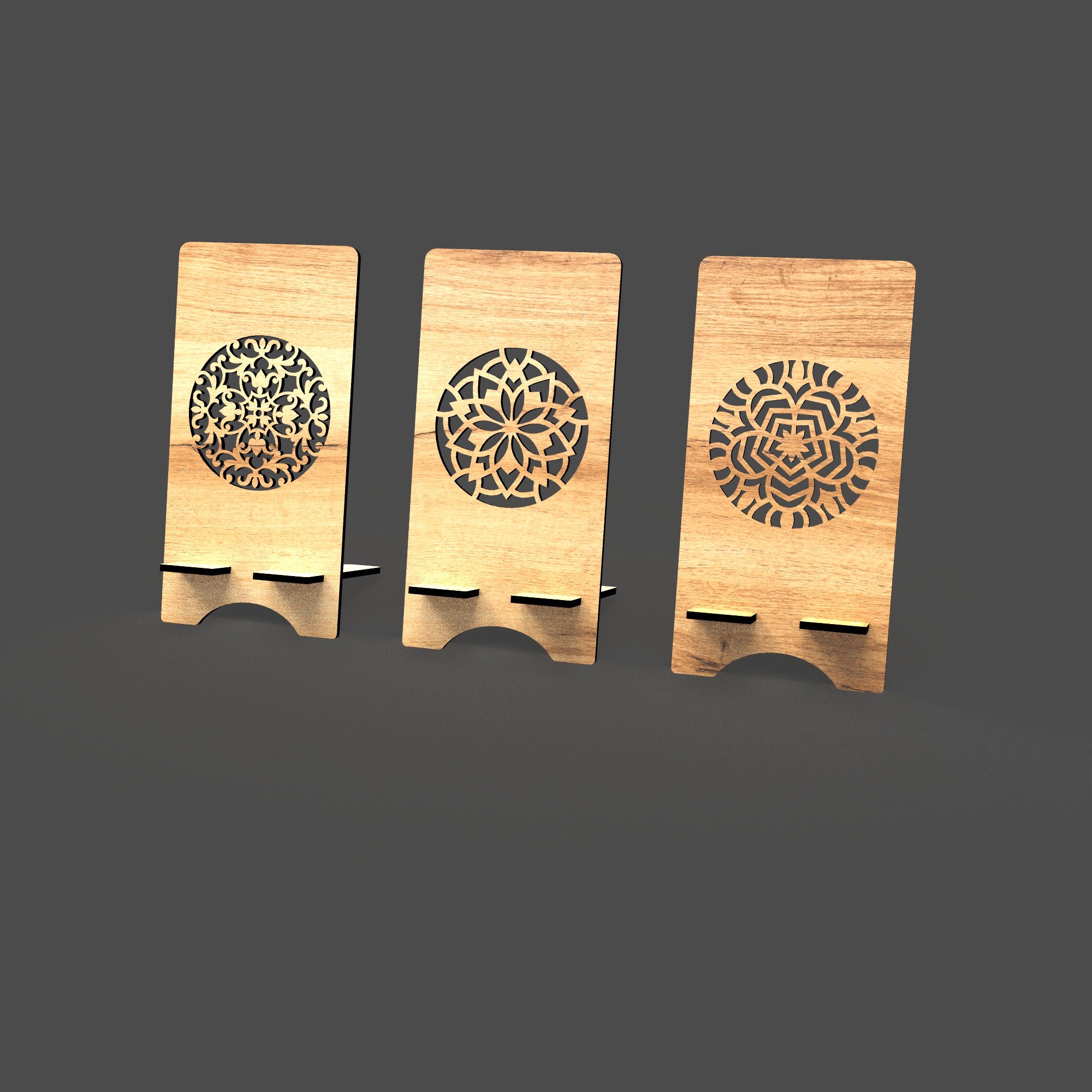 Phone Stand Laser Cut File, Laser Cut Phone Holder, Mandala Phone ...