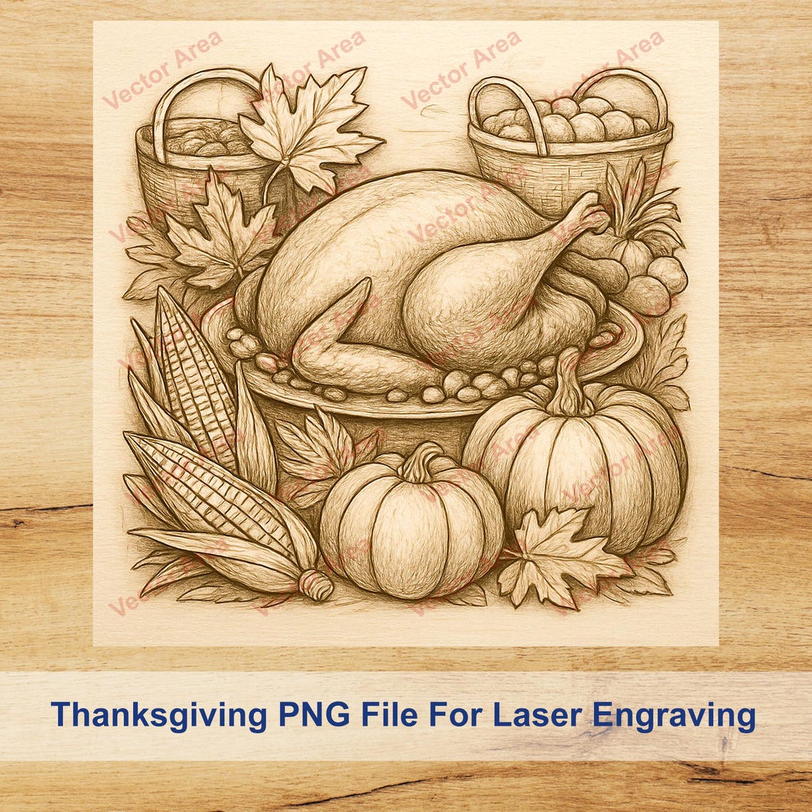 Thanksgiving Laser Engraving File, Turkey Laser Engraving File, PNG ...
