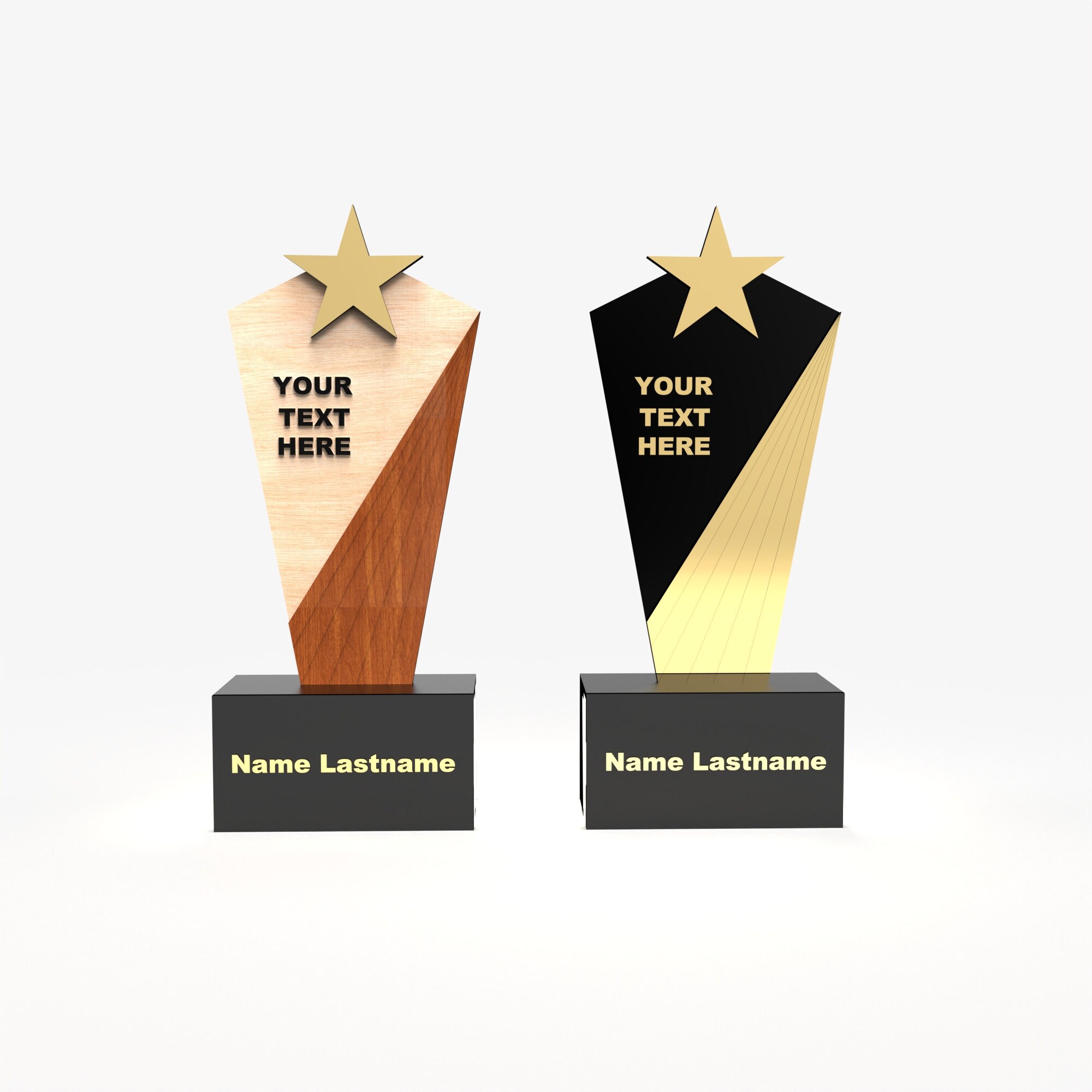 Award Laser Cut File, Award Cutting SVG Template, Vector Files for Wood ...