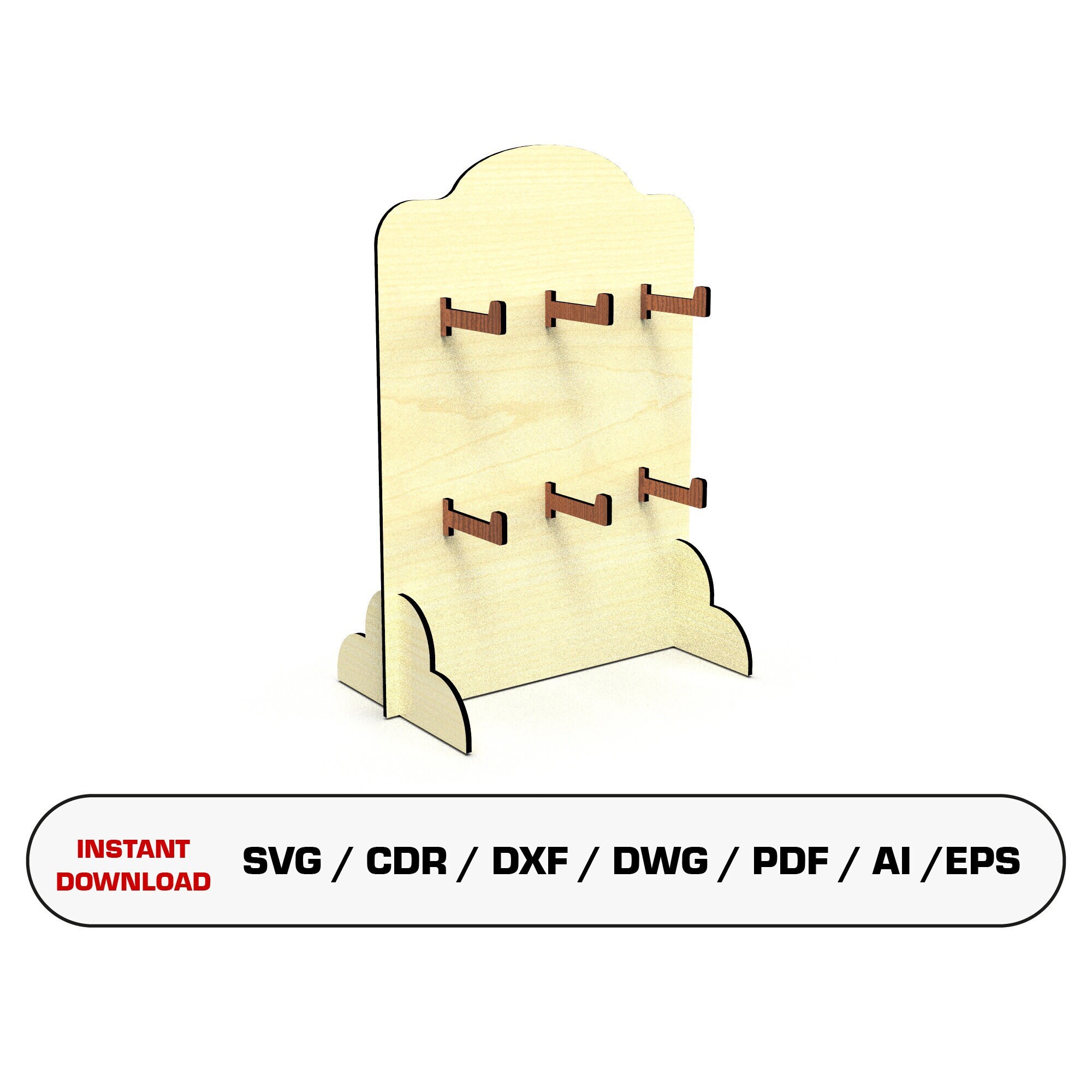 Keychain Stand Files, Laser Cut Keychain, Keychain Display, Laser Cut ...