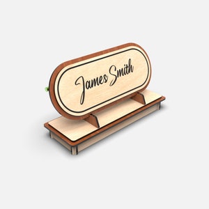 Desk Nameplate Laser Cut File, Desktop Name Plate SVG Files, Vector ...