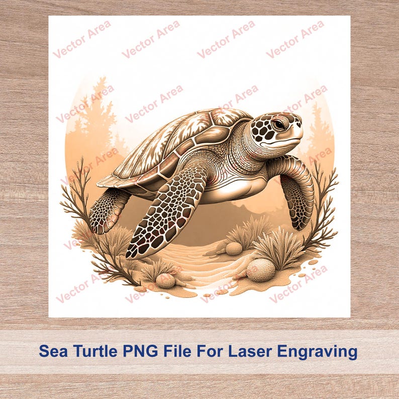 Sea Turtle Laser Engraving File, Sea Turtle Laser Engrave File, PNG ...