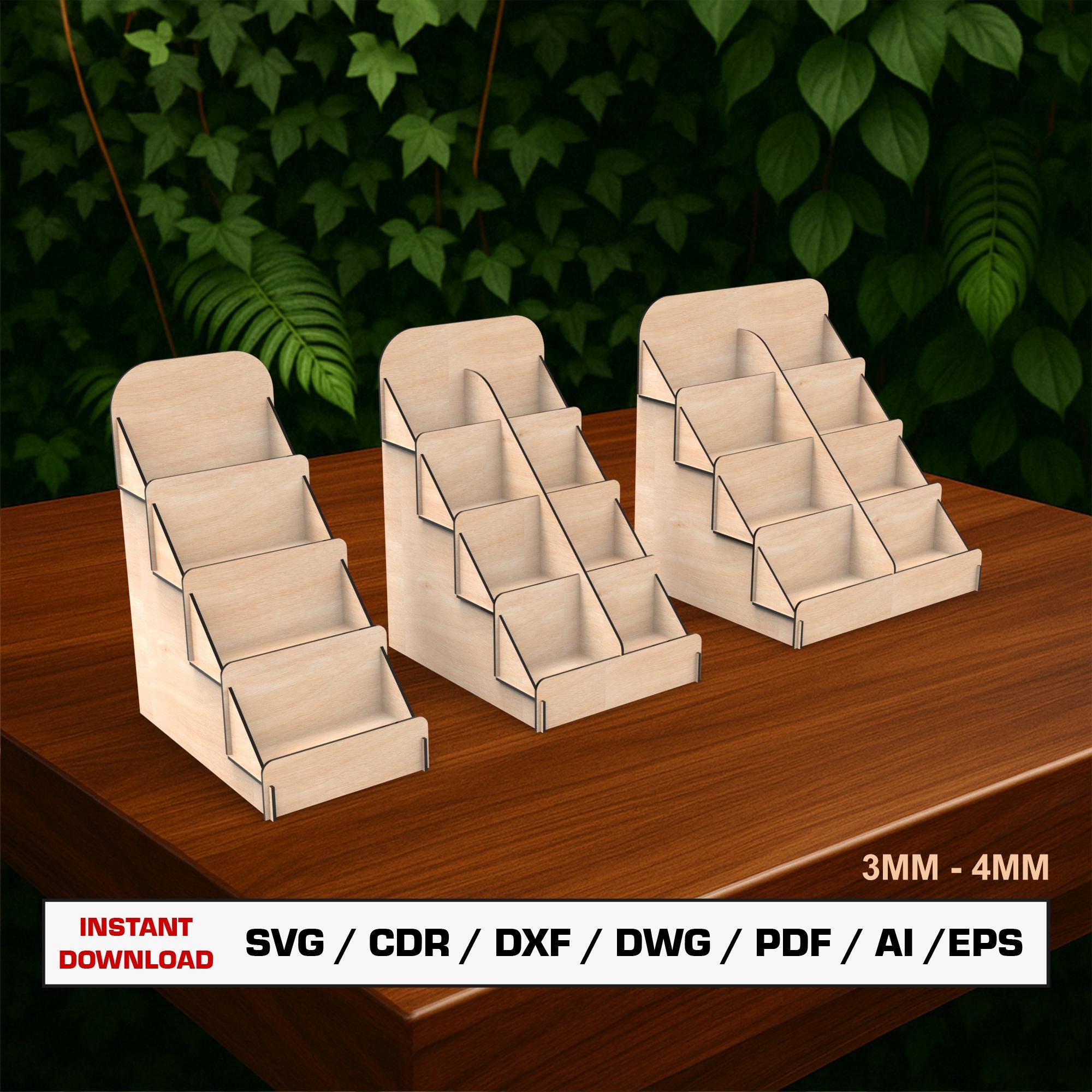 Display Stand Laser Cut File, Display Shelf, Retail Stand, Wooden Stand ...