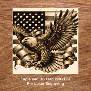 Eagle Laser Engraving File, US Flag Laser Engrave File, Bald Eagle ...