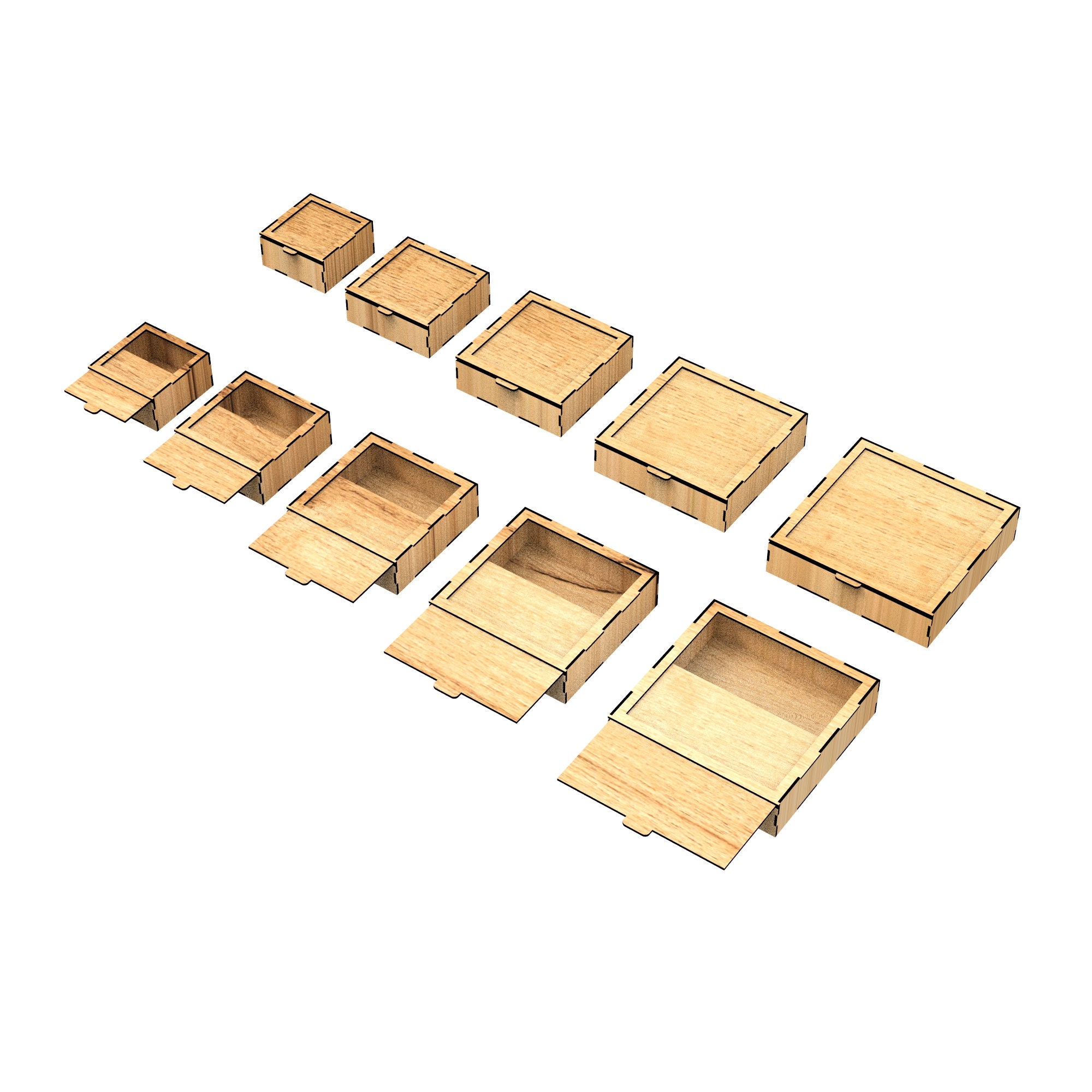 Slide Lid Box Laser Cut Files, Chocolate Box, Gift Box With Lid, Vector ...