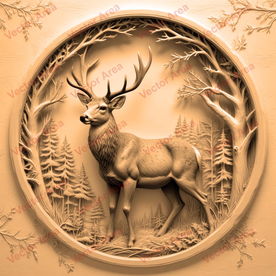 Deer Laser Engraving File PNG, Deer Laser Engrave File, PNG Files for ...
