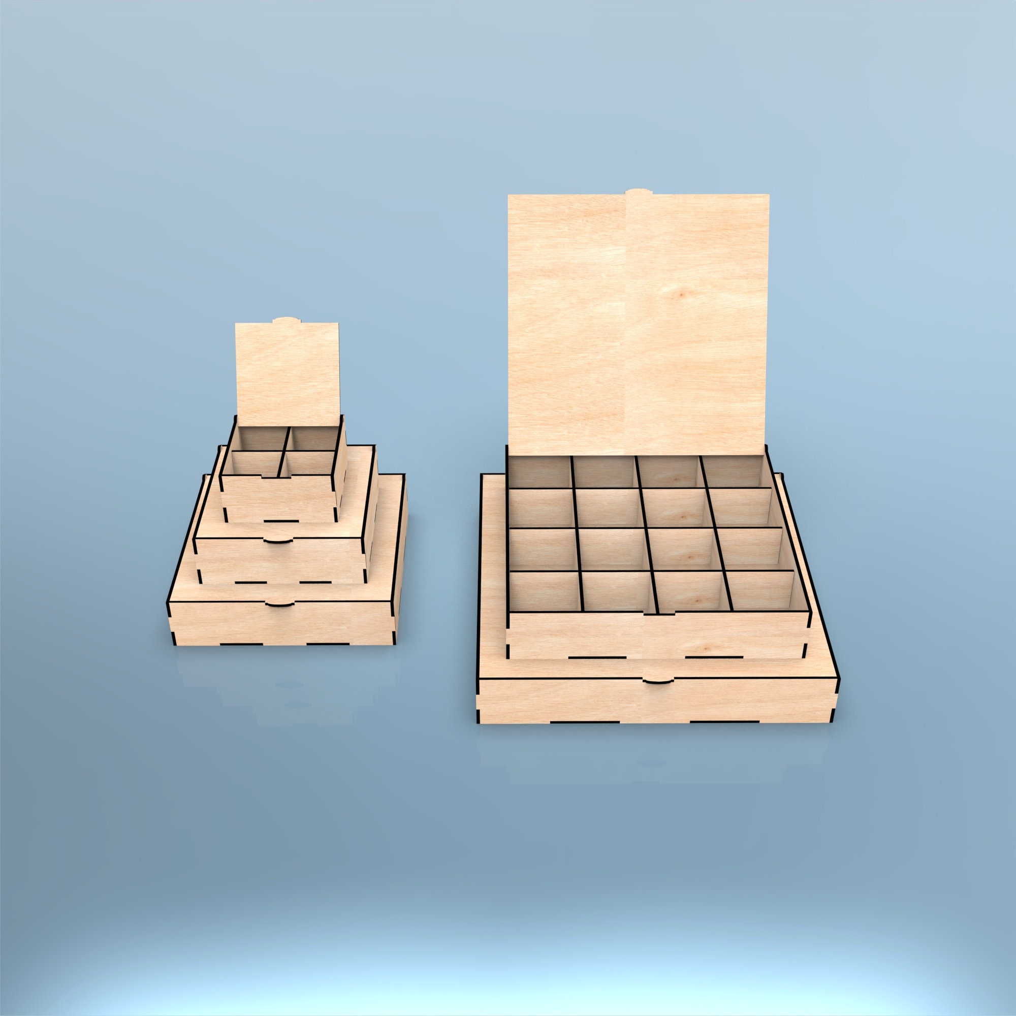 Slotted Flip up Box Laser Cut File SVG Template, Wood Chocolate Box ...