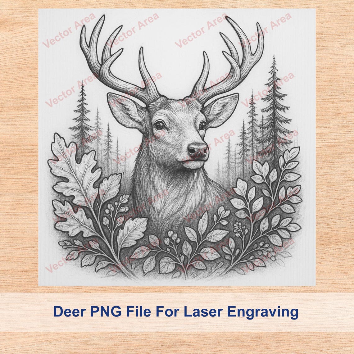 Deer Laser Engraving File, Deer Laser Engrave File, PNG Files for Wood ...