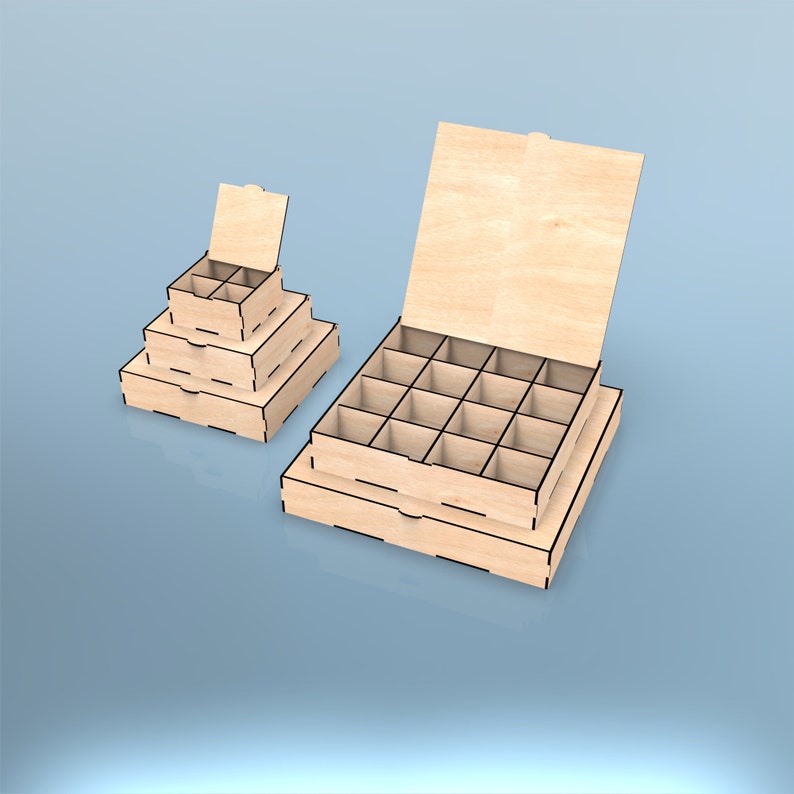 Slotted Flip up Box Laser Cut File SVG Template, Wood Chocolate Box ...