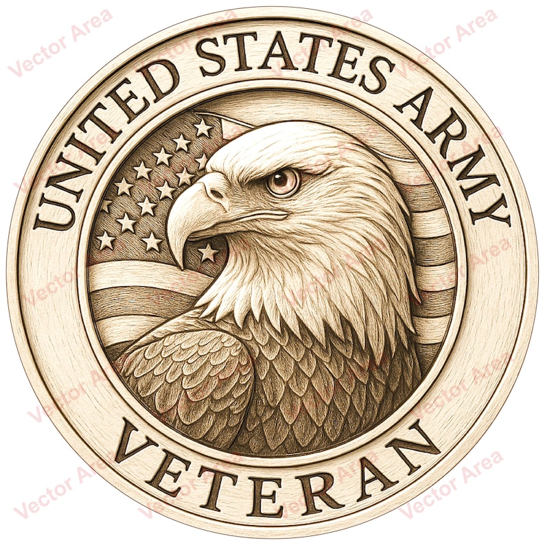 US Army Veteran Laser Engraving File PNG, US Flag Laser Engrave File ...