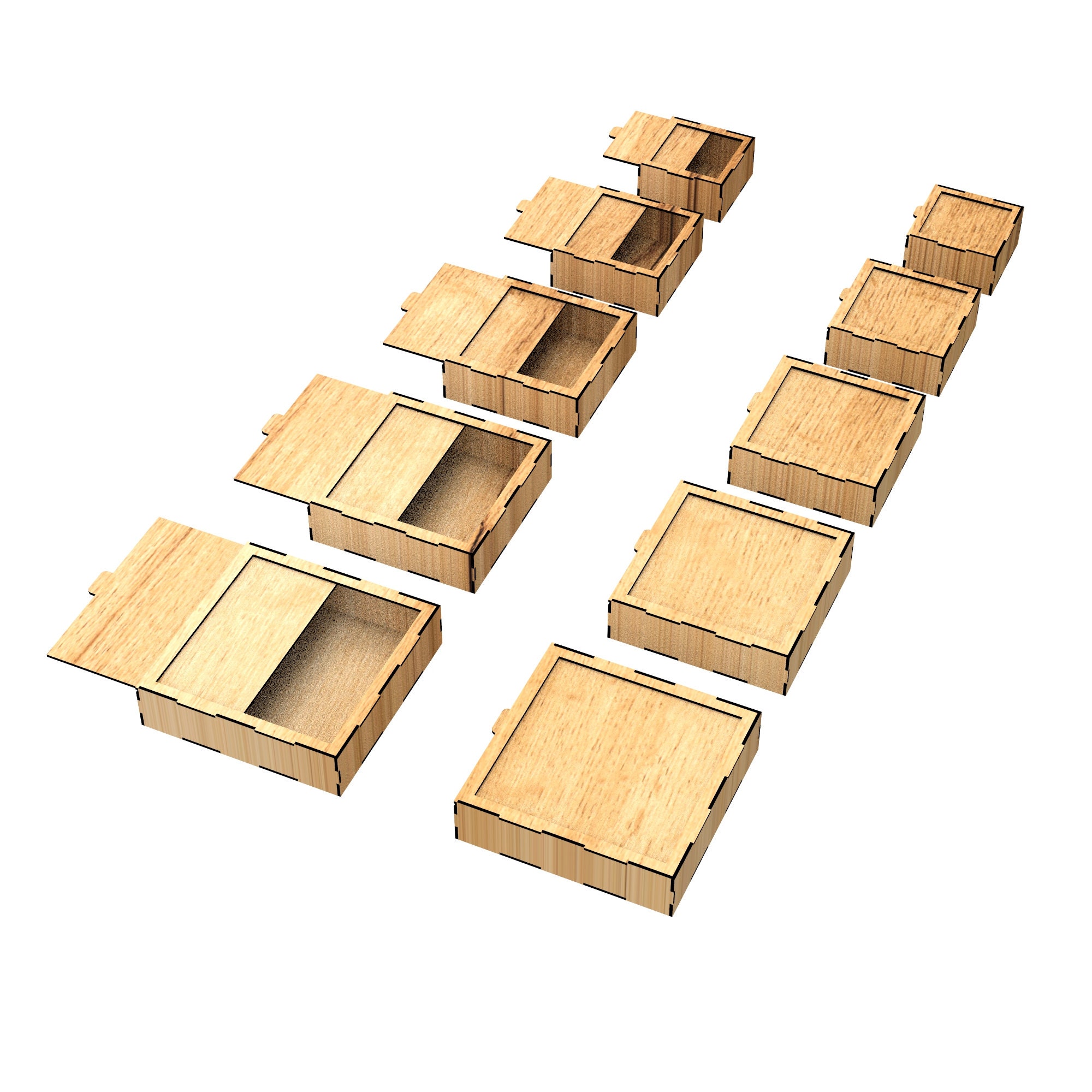 Slide Lid Box Laser Cut Files, Chocolate Box, Gift Box With Lid, Vector ...