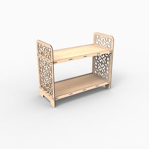 Display Stand Laser Cut File SVG, Decorative Shelf, Rack File Modern ...
