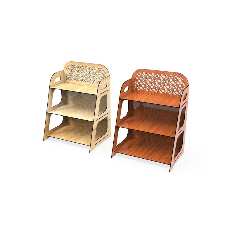 Display Stand Laser Cut File SVG, Decorative Shelf, Rack File Modern ...