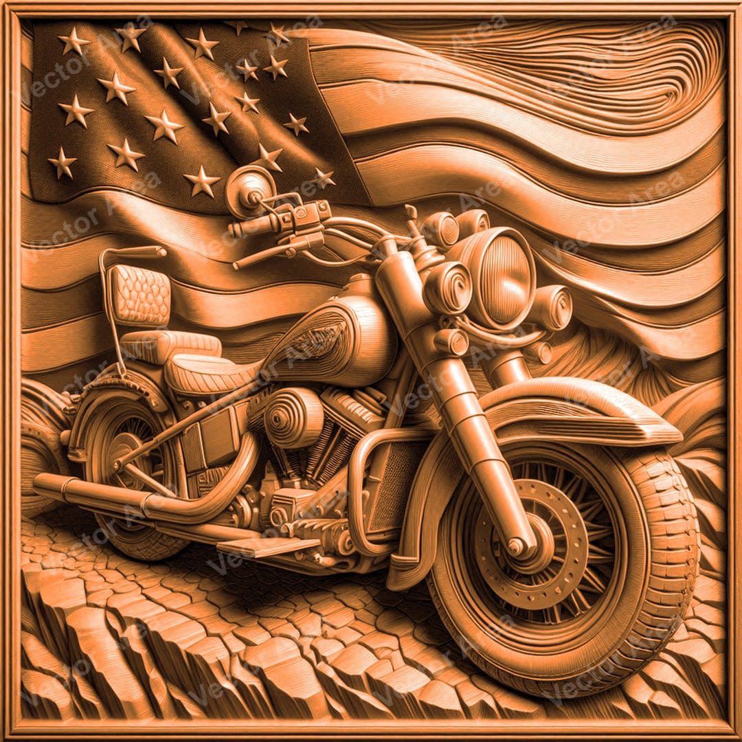 Motorcycle Laser Engraving File, Chopper Laser Engrave File, PNG Files ...
