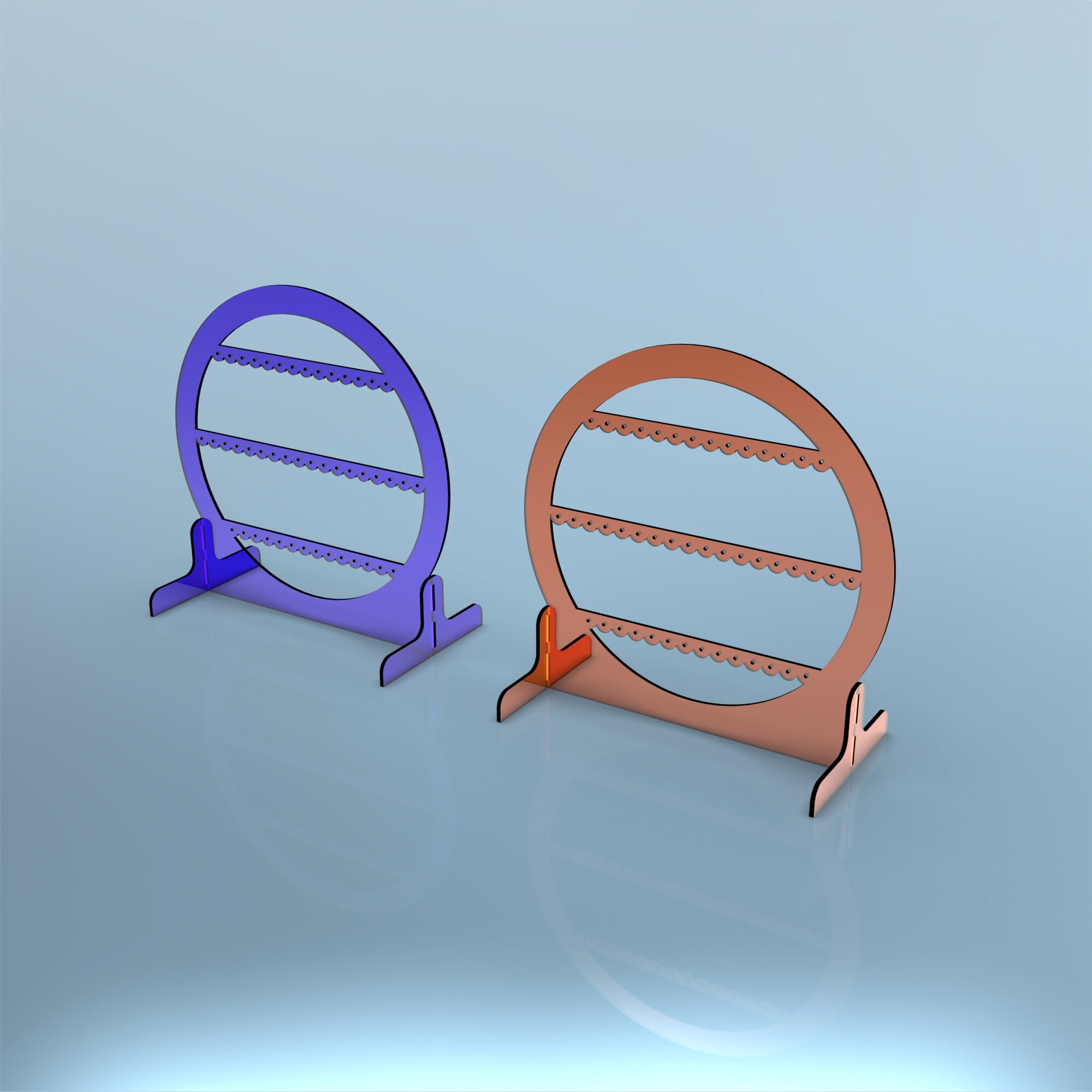 Earring Stand Laser Cut SVG Files, Earring Display, Laser Cut Files ...