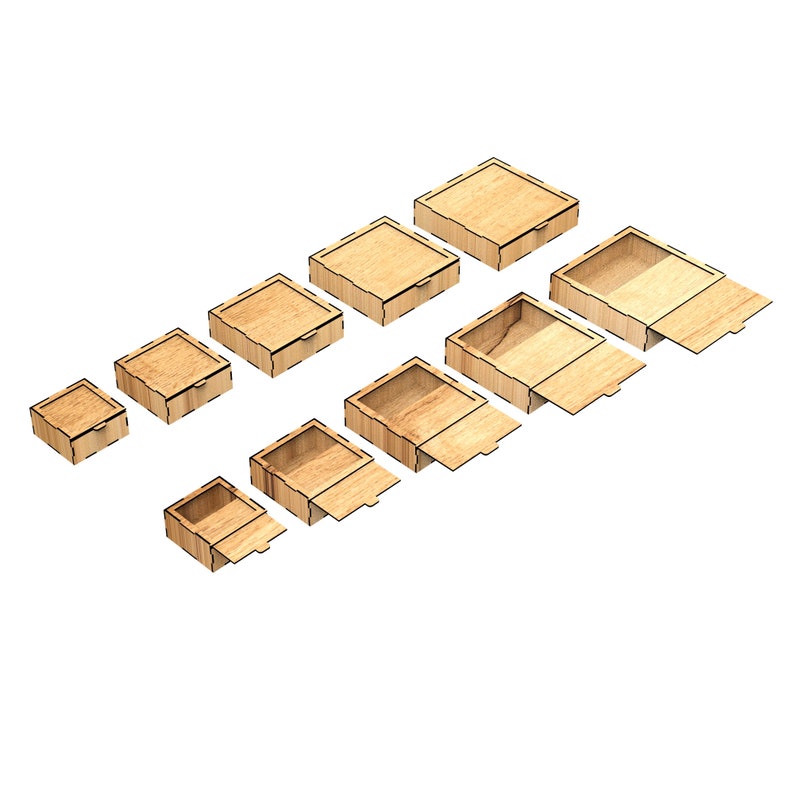 Slide Lid Box Laser Cut Files, Chocolate Box, Gift Box With Lid, Vector ...