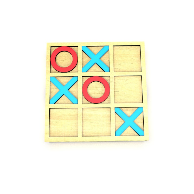 Tic Tac Toe Game Laser Cutting Files XOX Board Game for Kids Glowforge ...