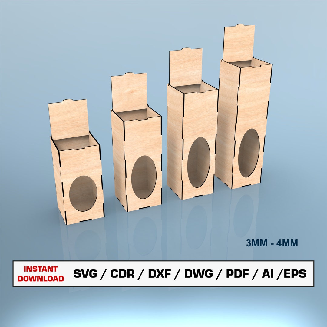 Bottle Box Laser Cut Svg Files, Juice Bottle Box, Vinegar Bottle Box ...