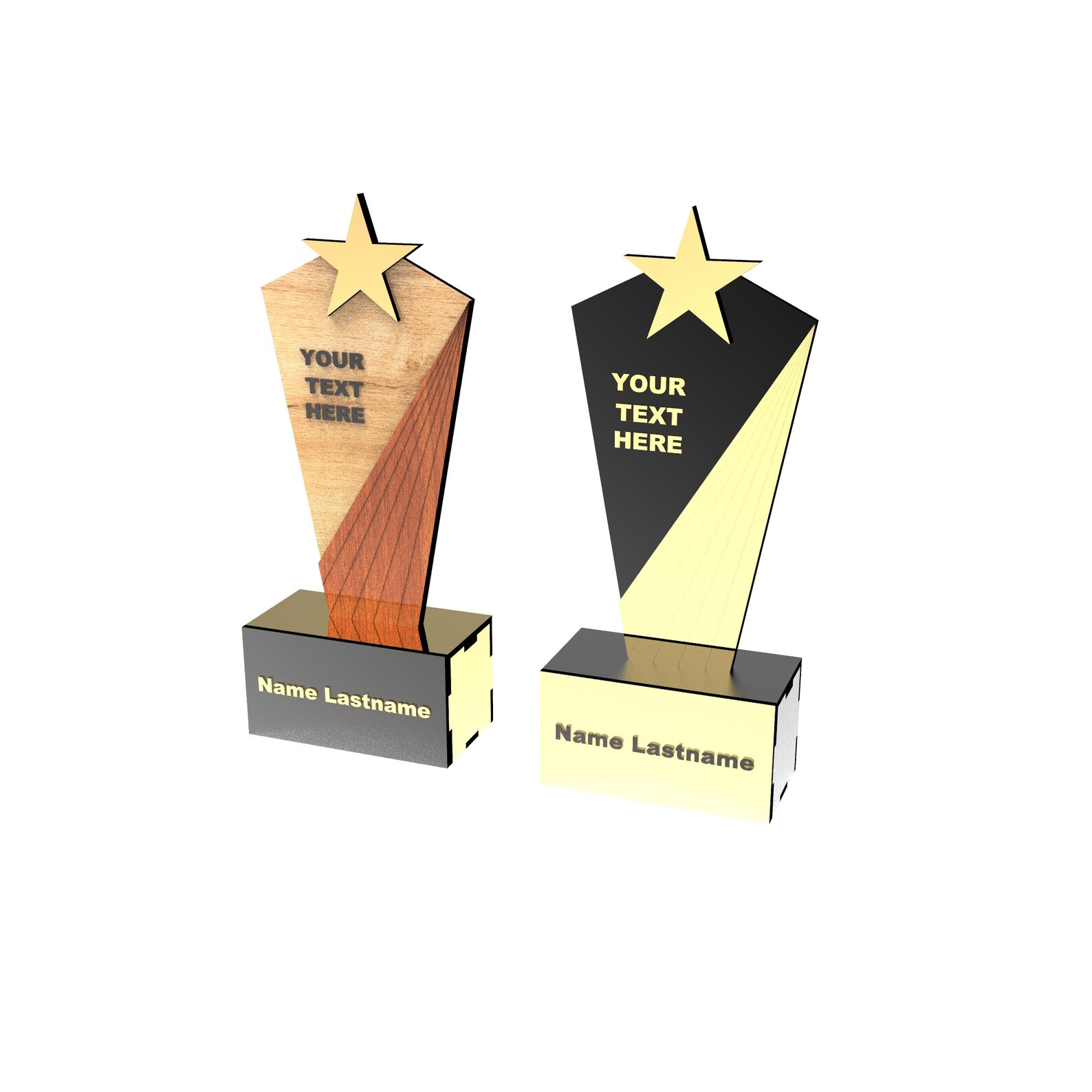 Award Laser Cut File, Award Cutting SVG Template, Vector Files for Wood ...