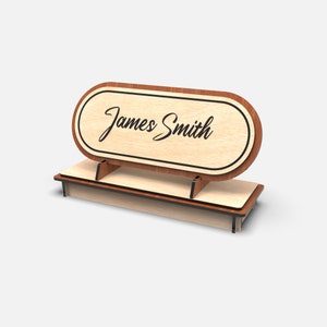 Desk Nameplate Laser Cut File, Desktop Name Plate SVG Files, Vector ...