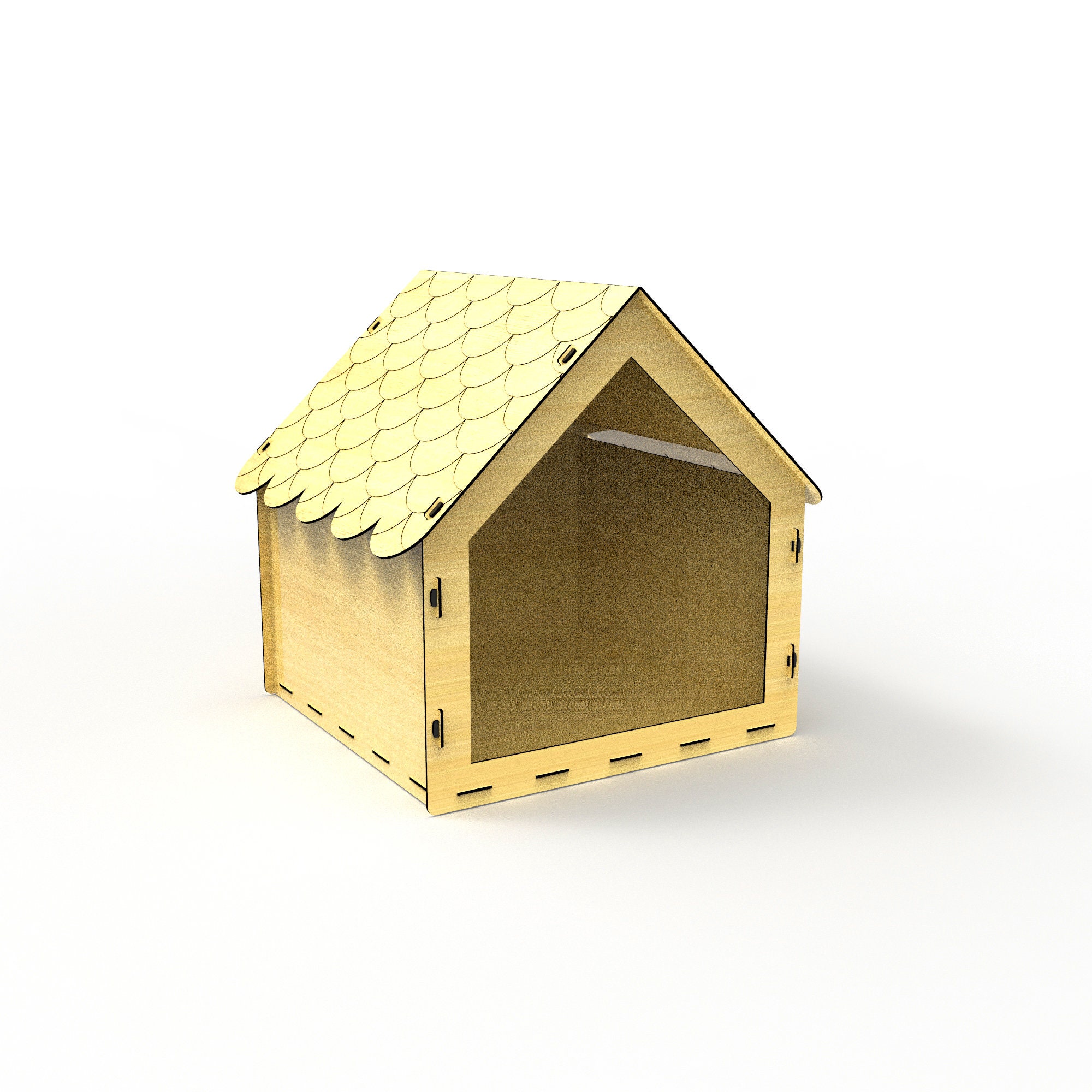 Pet House Laser Cut File, Wood Dog House, Large Size Wood Cat Home ...