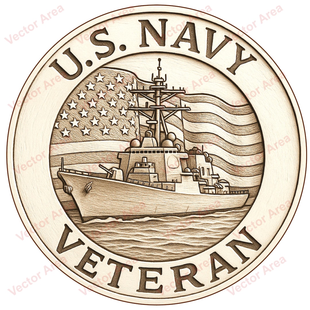 US Navy Veteran Laser Engraving File PNG, US Flag Laser Engrave File ...