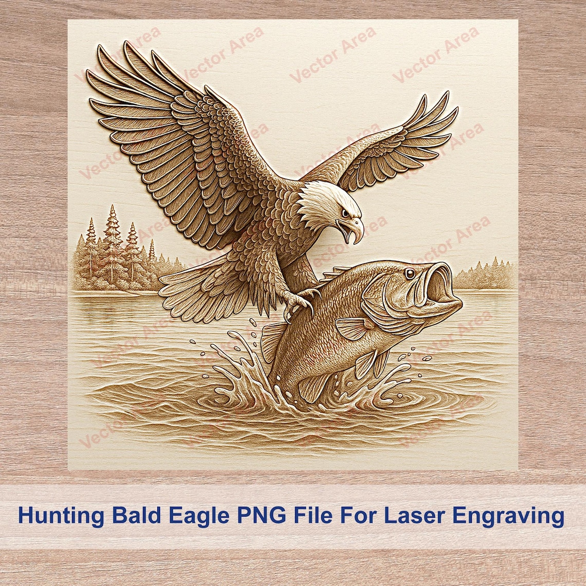 Eagle Laser Engraving File, Hunting Bald Eagle Laser Engrave File ...