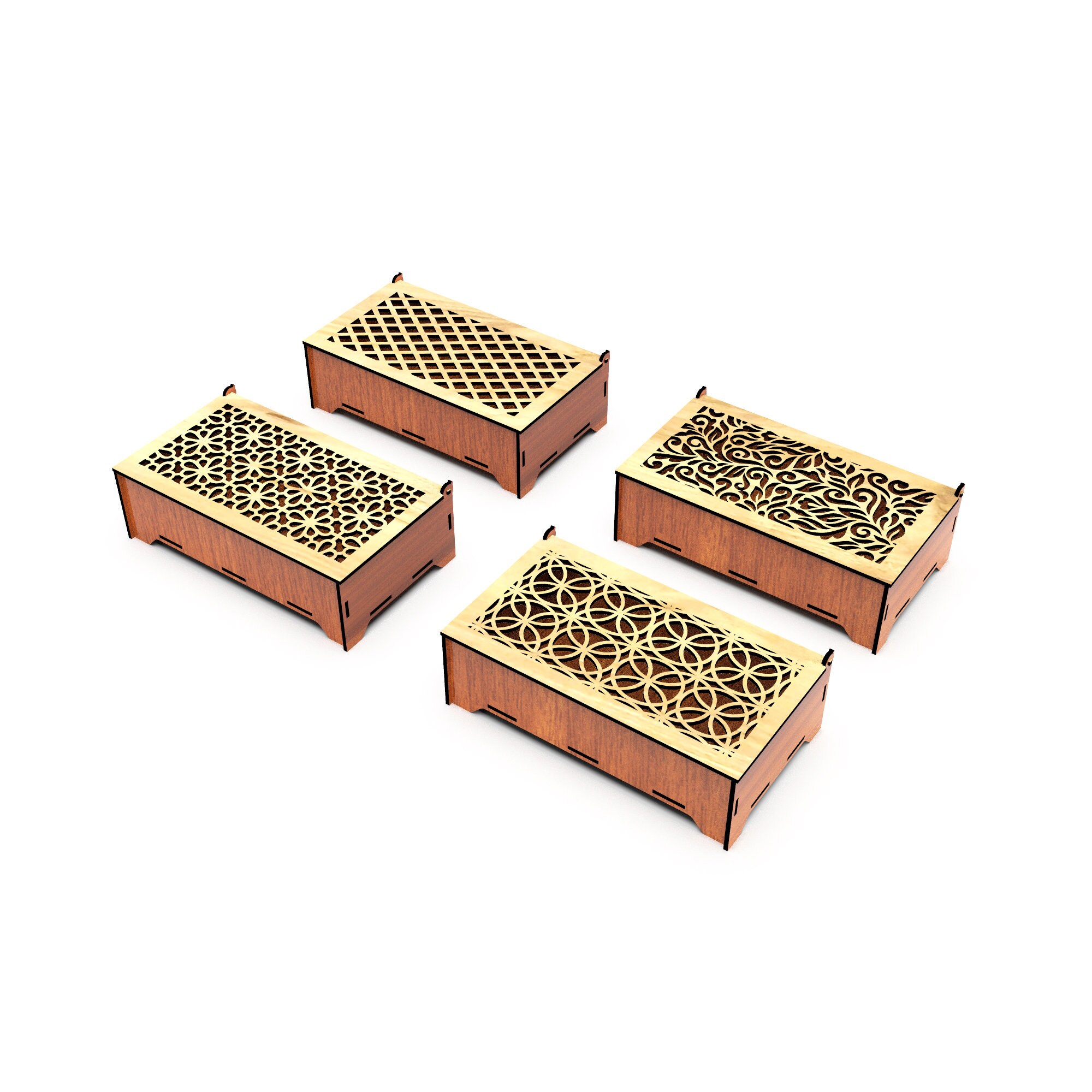 Decorative Jewelry Box Laser Cut Rectangle Box Gift Box With - Etsy